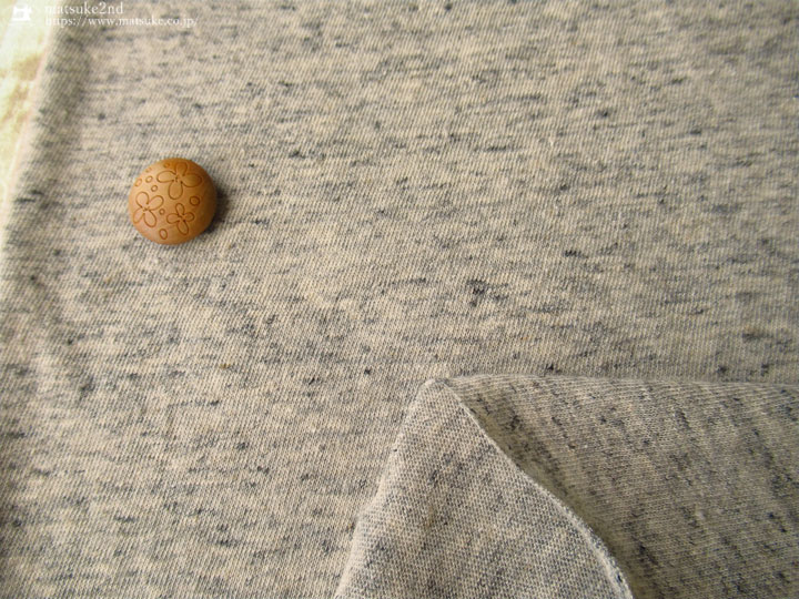 【デッドストック反】霜降り斜行天竺ニット オートミールグレー