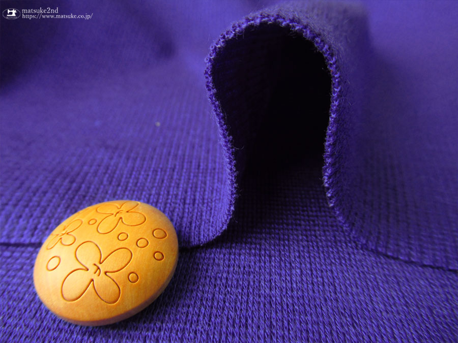 【デッドストック反】 約40cm輪 アクリル混テレコニット パンジー